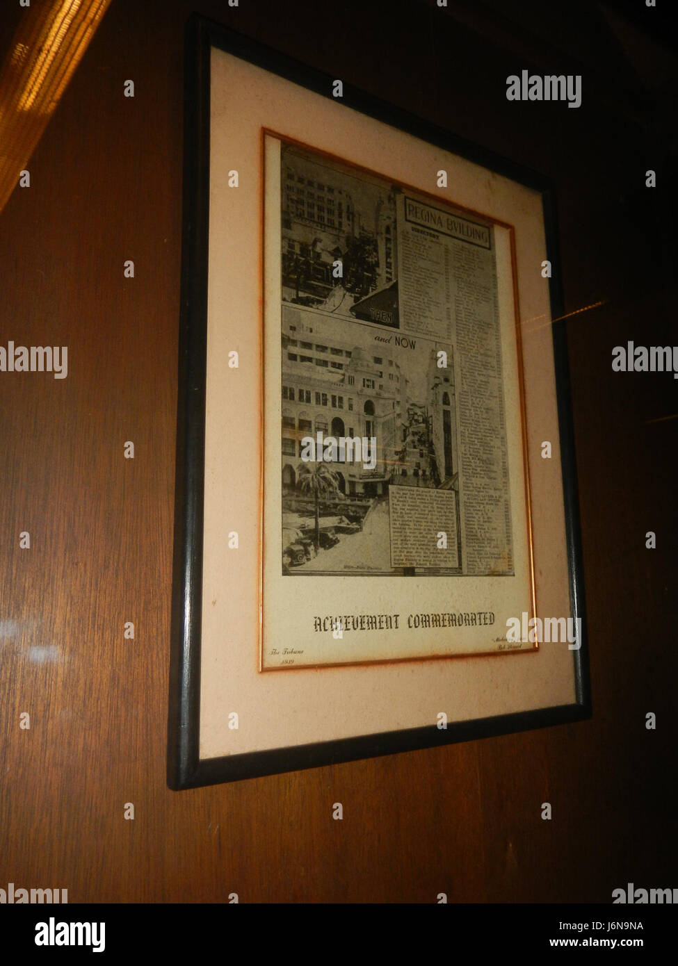 This refers to the interior of the Regina Building, located on Escolta ...