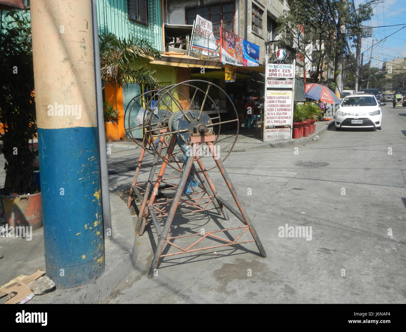 A depiction of Tayuman Street, Santa Cruz Bridge, and Tondo in Manila ...