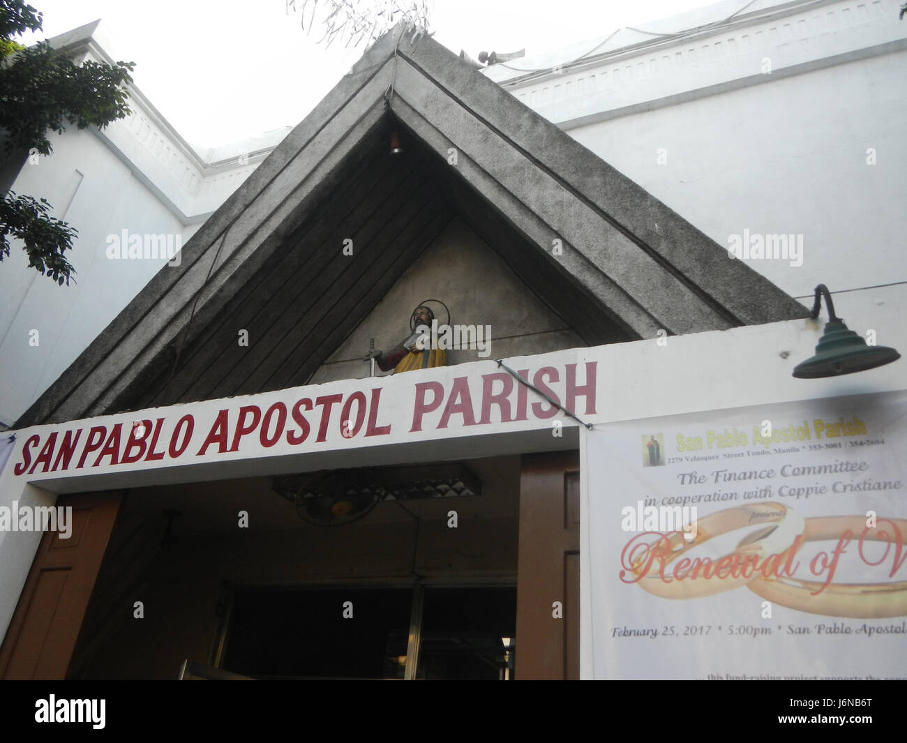 San Pablo Apostol Parish Church in Barangay Velasquez, Tondo, Manila ...