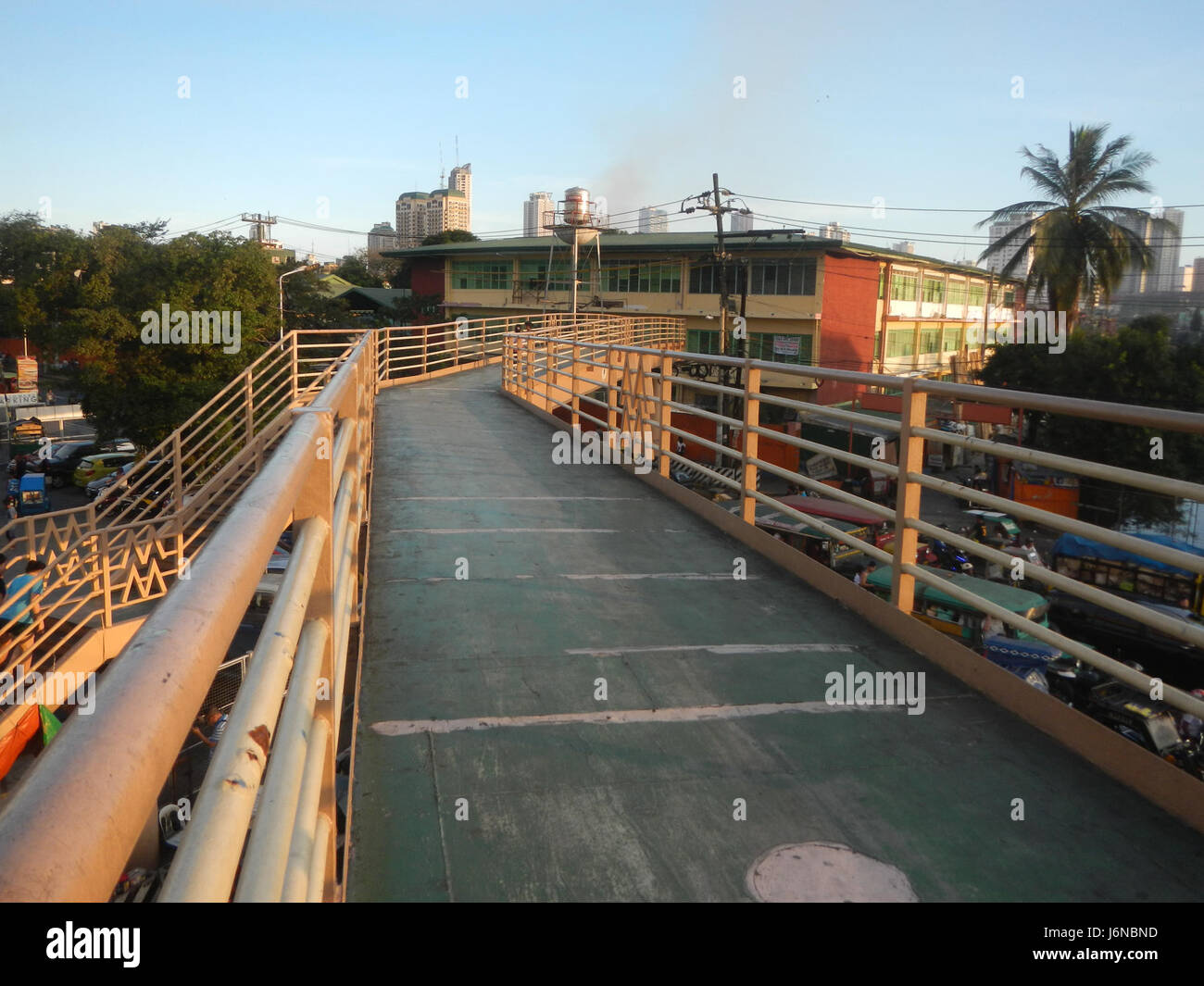The pedestrian footbridge connects key locations in Tondo, Manila ...