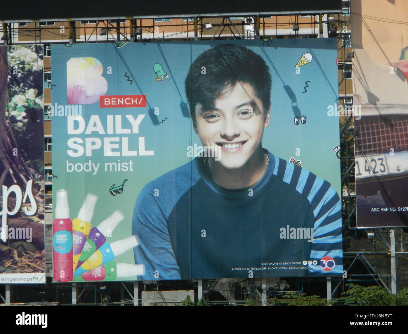 This image features billboards and advertisements of Daniel Padilla ...