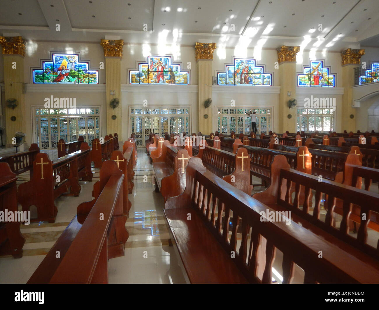 The San Isidro Labrador Parish Church in Liciada, Bustos, Bulacan, is a ...