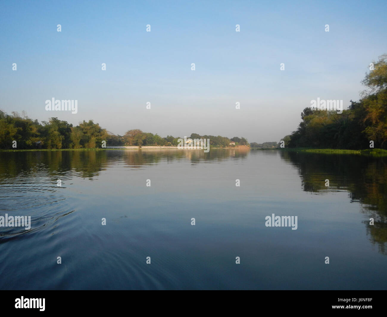 The image depicts the riverbanks of Pulilan in Bulacan, showcasing ...