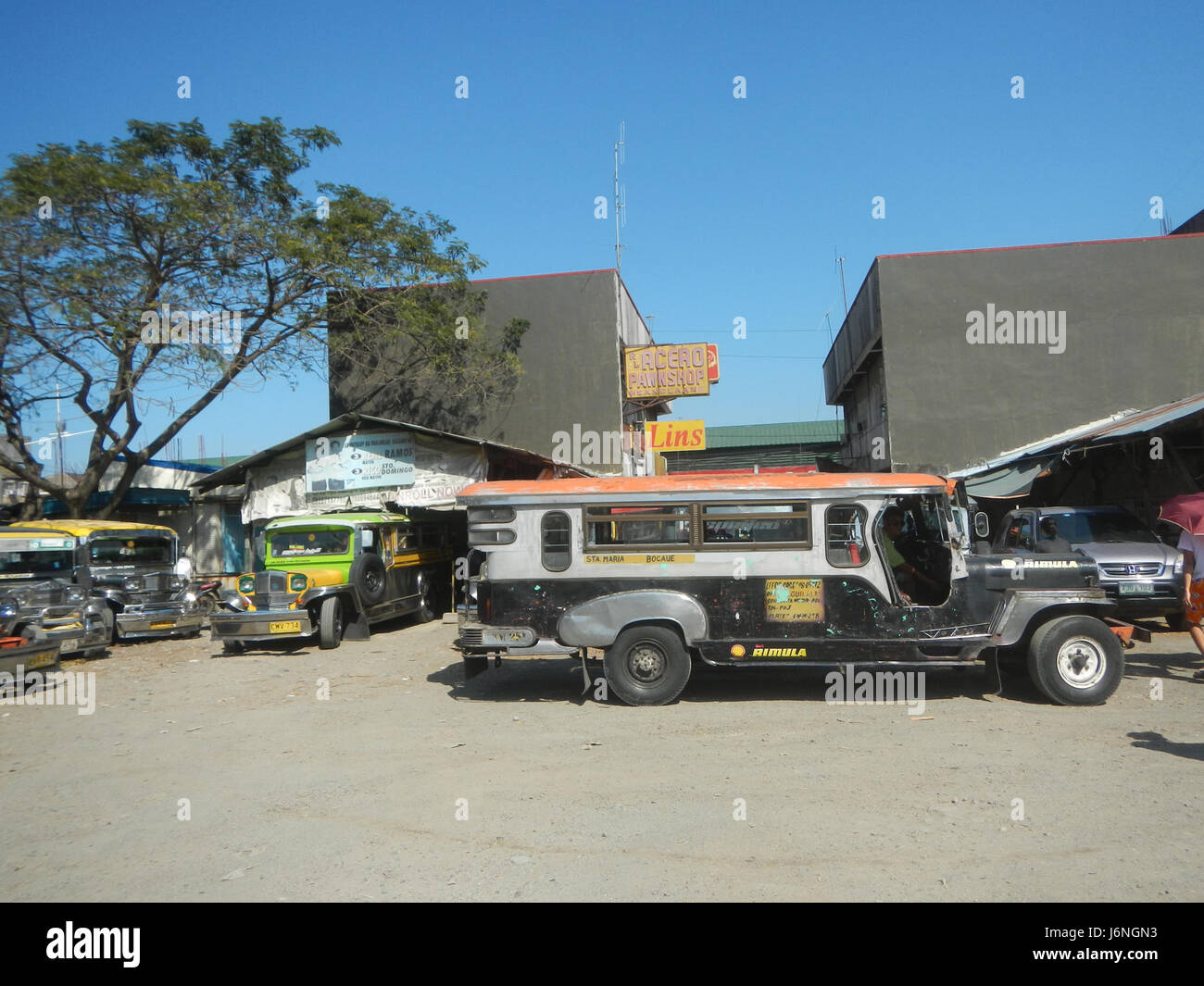 The Santa Clara Santa Maria Jeep Terminal Road in Bulacan, Philippines ...