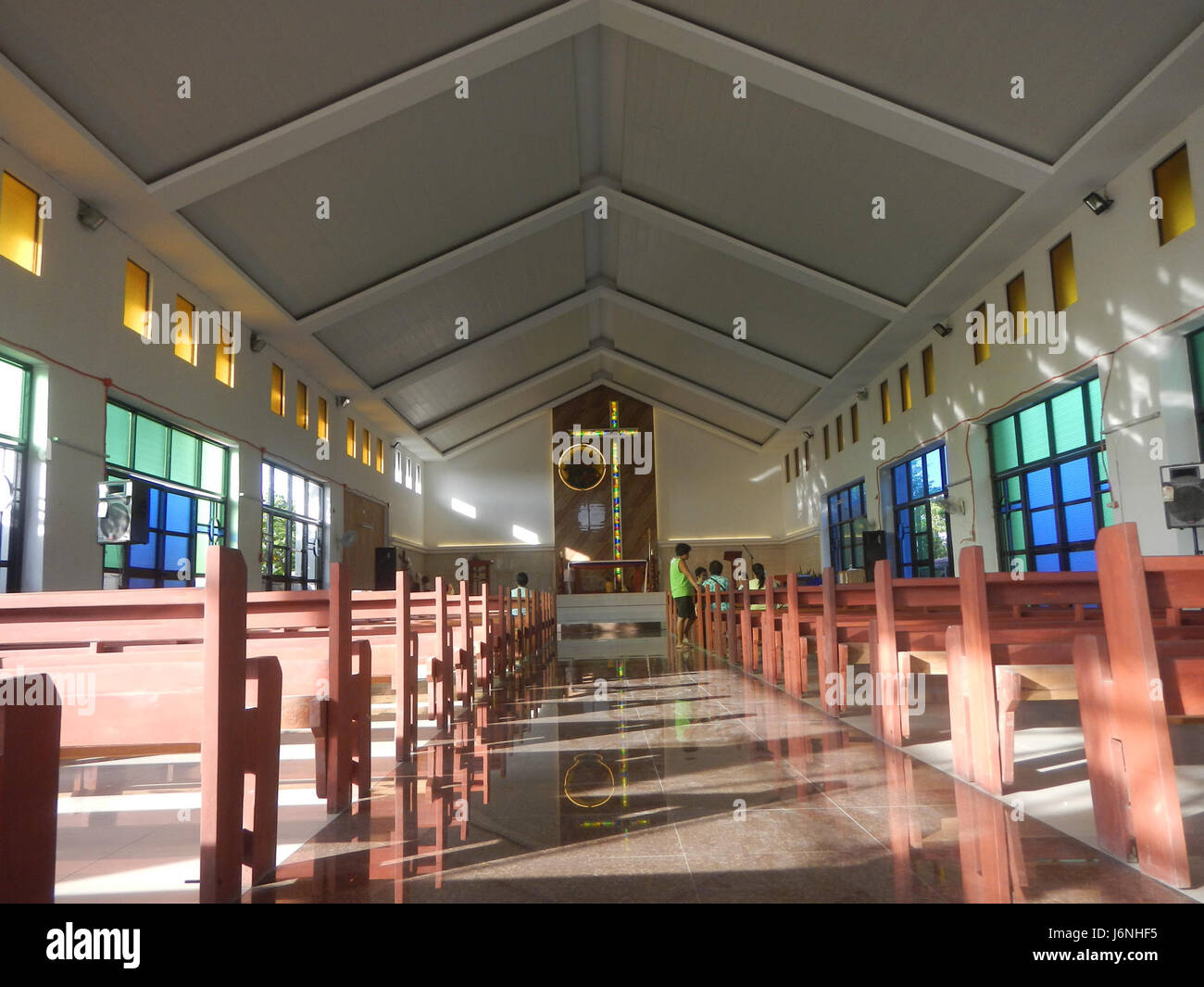 This image depicts the construction of the Mother of Perpetual Help ...