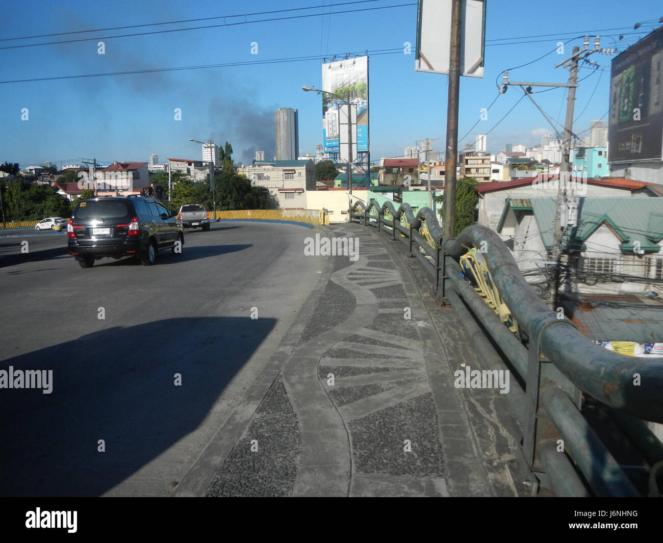 Another view of the bridge linking Makati and Mandaluyong City, with ...