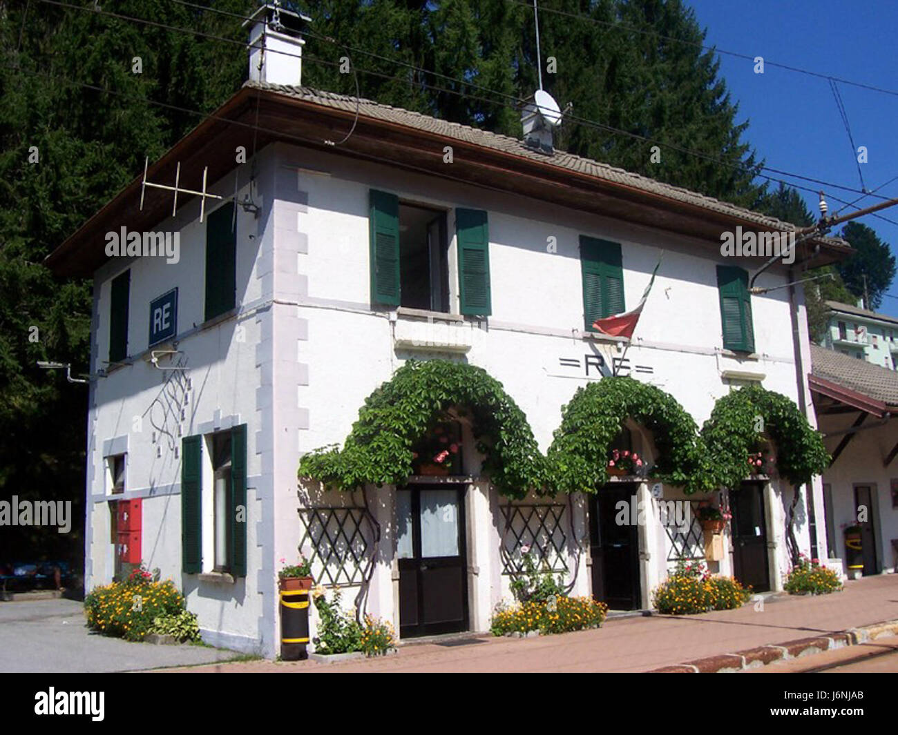 A historical image of the ReStazione, an Italian station that reflects ...