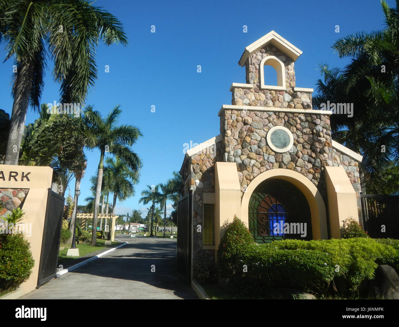 This image captures a view of the San Rafael Memorial Park, located ...