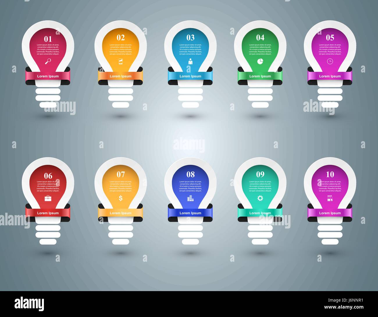 Infographic design. Bulb, Light icon Stock Vector Image & Art - Alamy