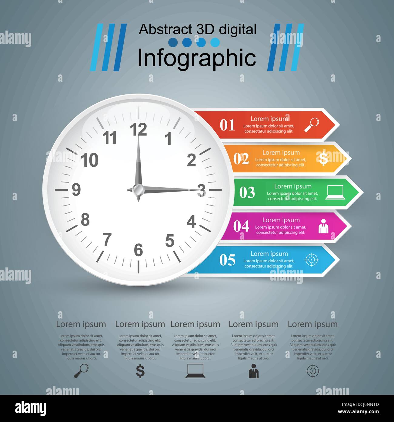 Clock icon. Business infographics Stock Vector Image & Art - Alamy