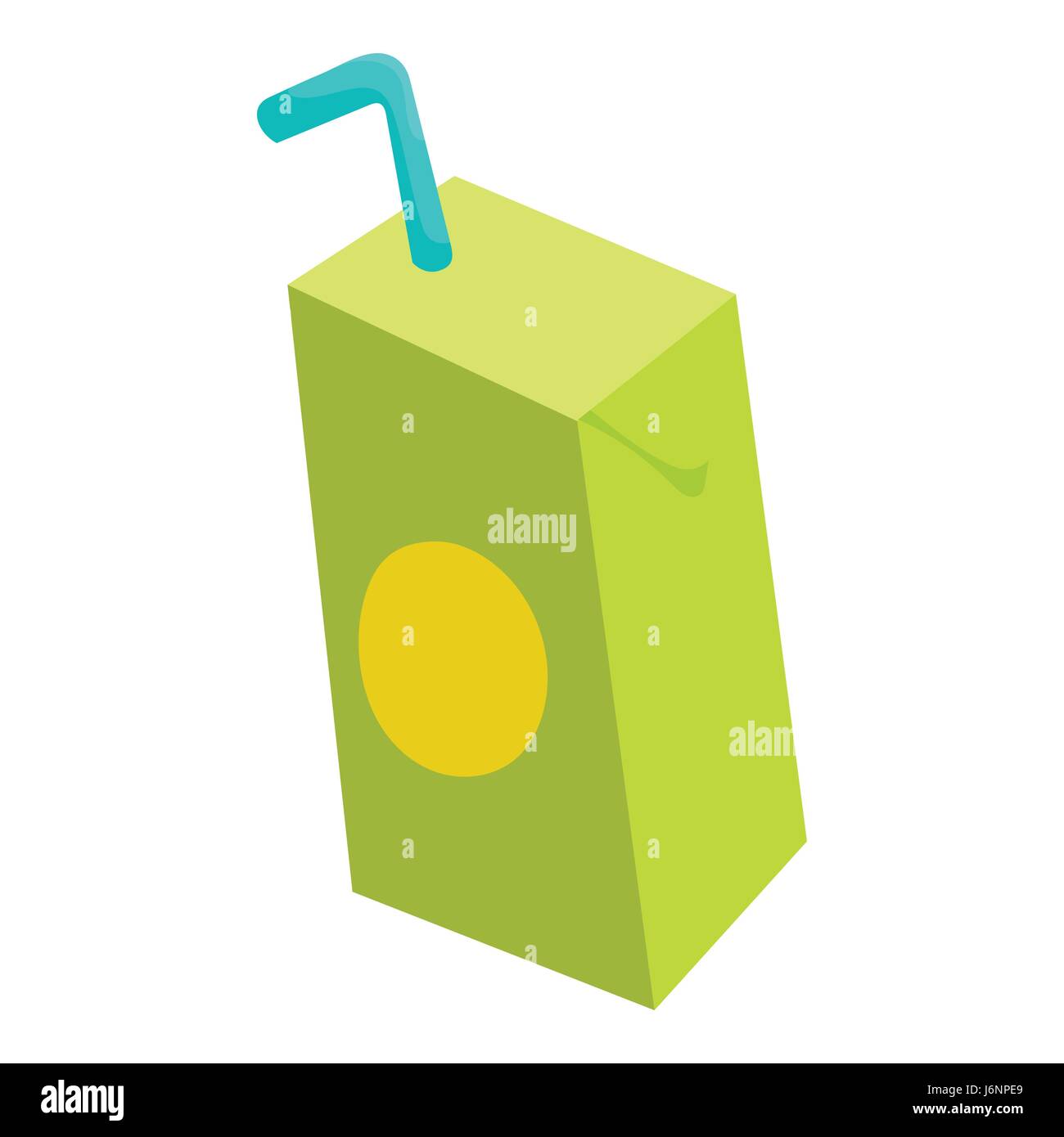 Pack juice with drinking straw icon, cartoon style Stock Vector Image ...