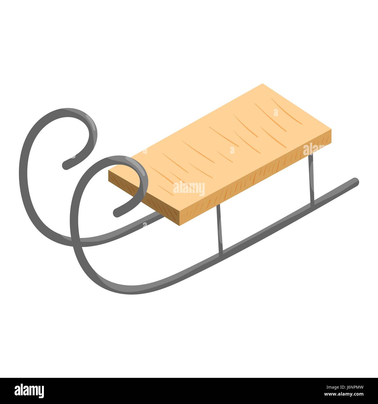 Wooden sled icon, cartoon style Stock Vector Image & Art - Alamy