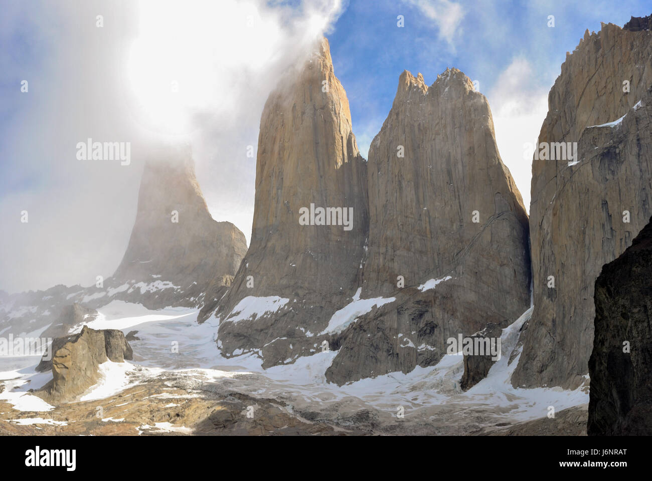 The three towers of the National Park, Torres del Paine Stock Photo - Alamy