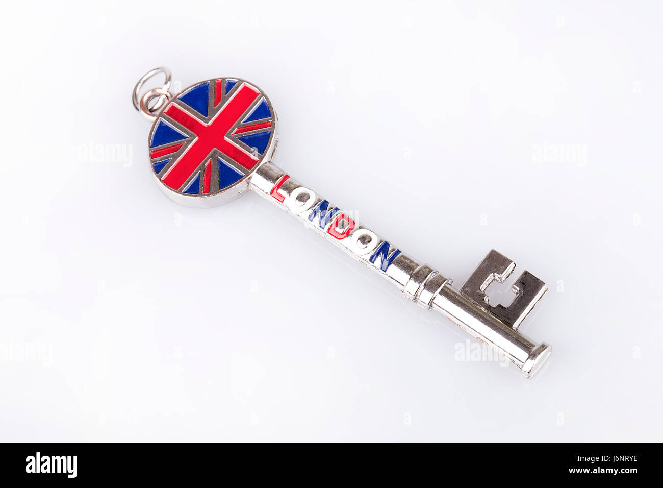 London key on a white surface. London key isolated on white background ...