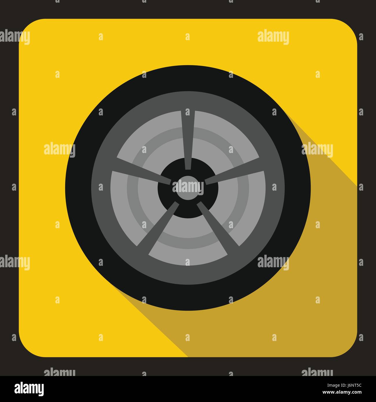 Car wheel icon, flat style Stock Vector Image & Art - Alamy