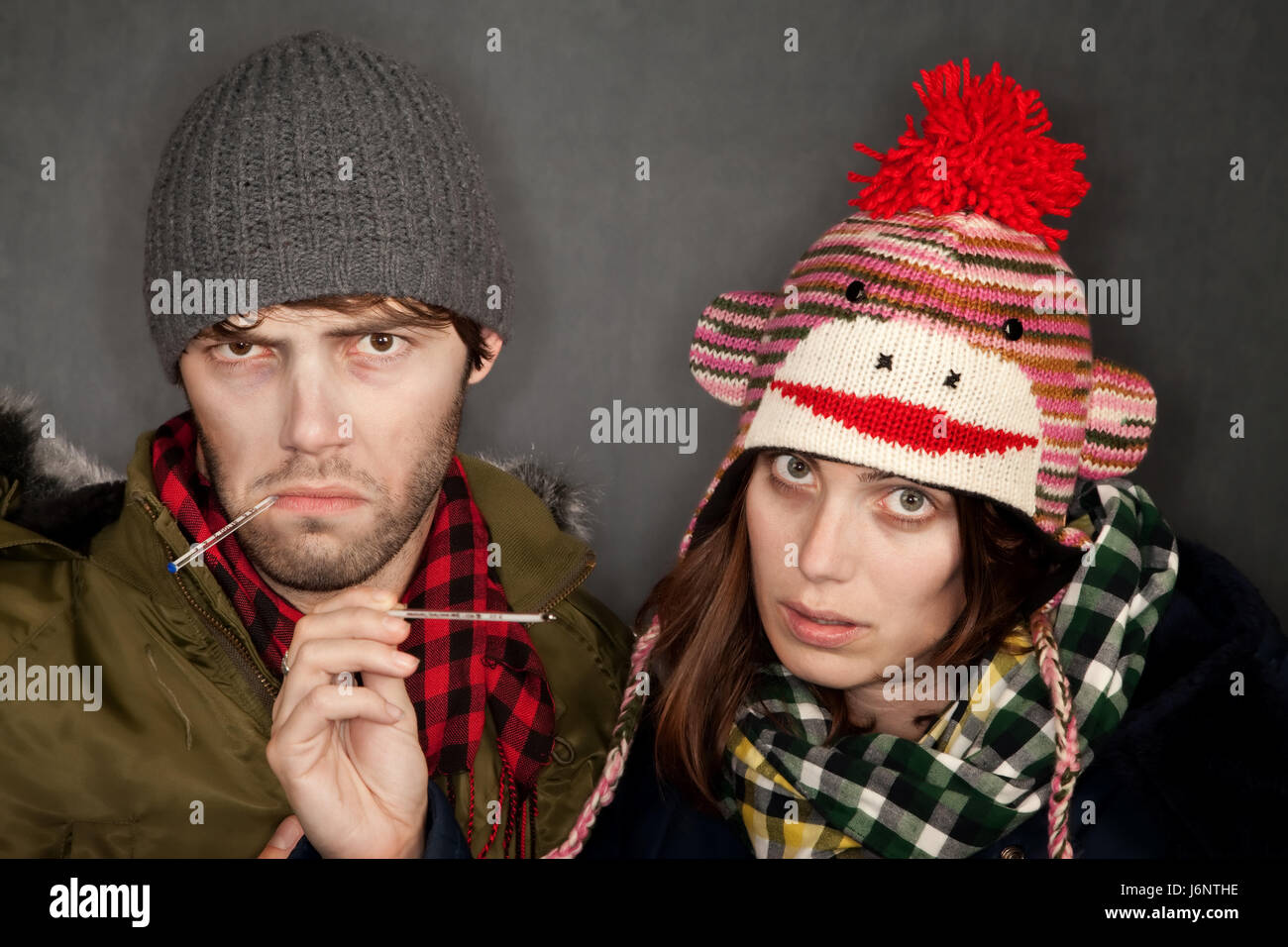 monkey temperature sneeze sneezing thermometer partner spouse husband ...