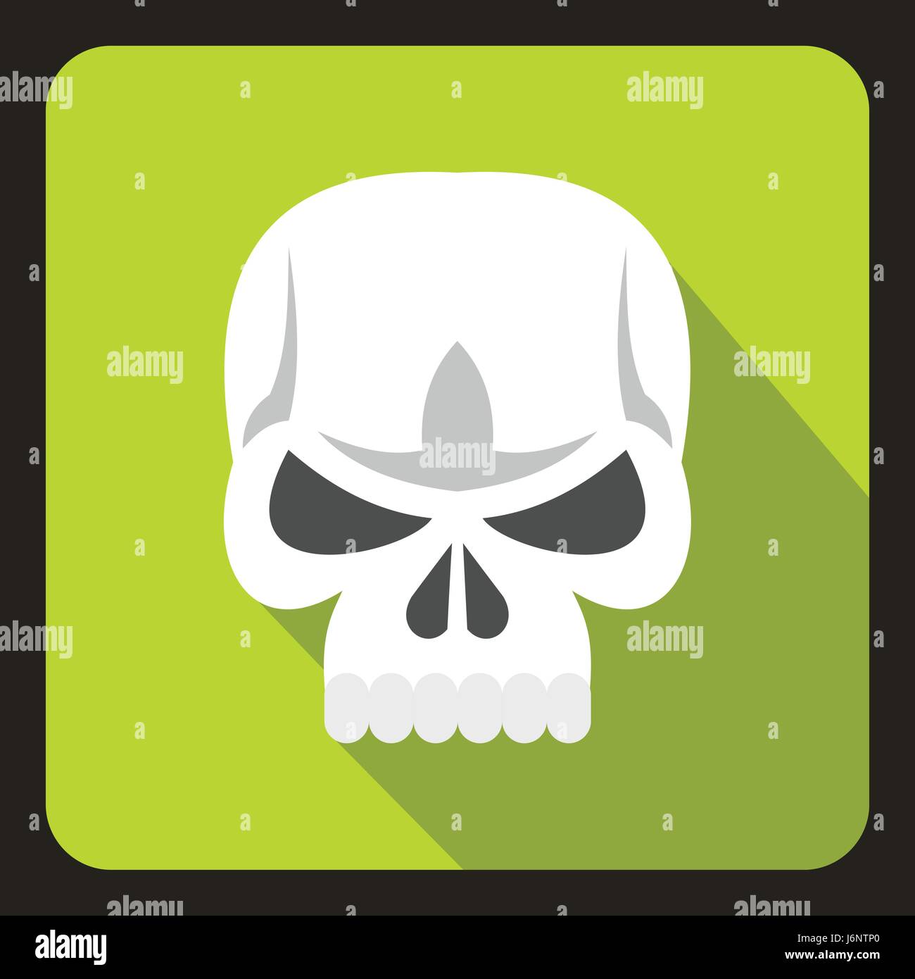 Human skull icon, flat style Stock Vector Image & Art - Alamy