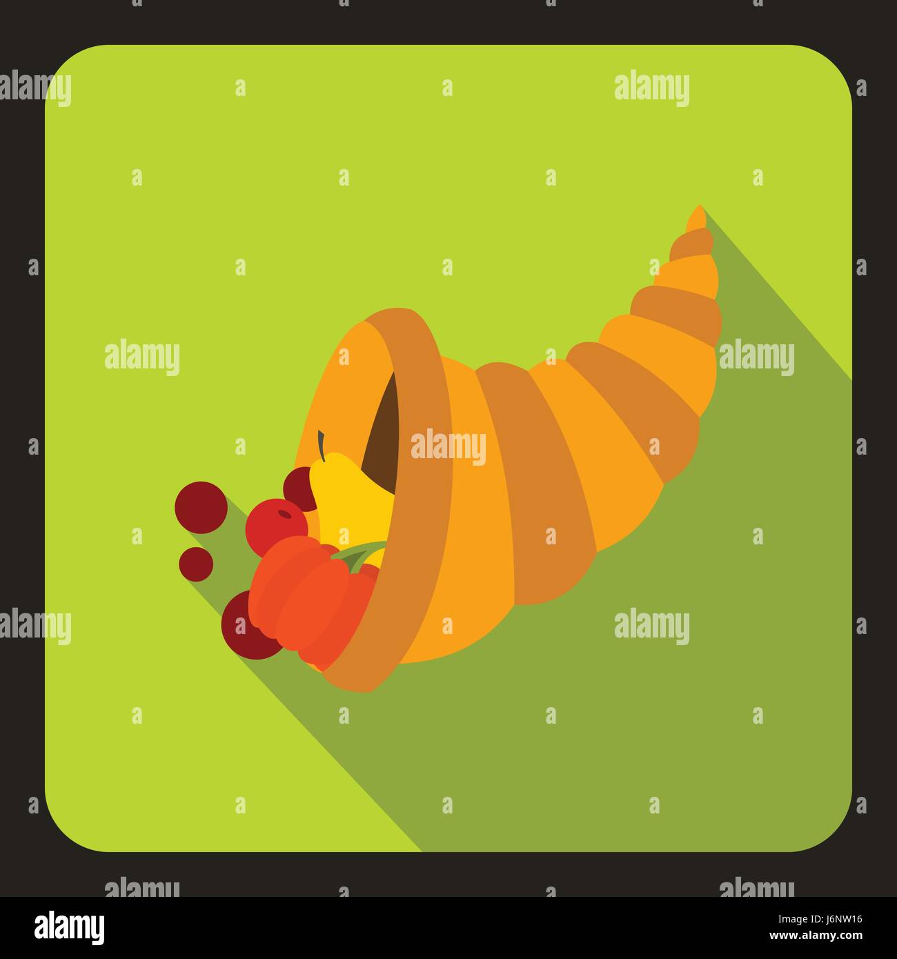 Cornucopia icon, flat style Stock Vector Image & Art - Alamy