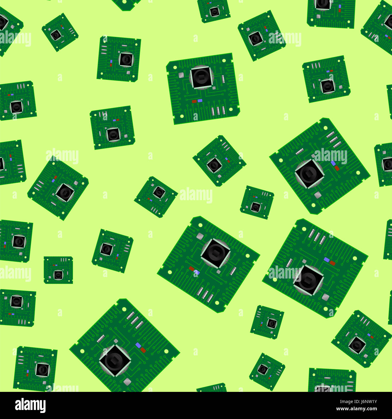 Green Circuit Board Seamless Pattern Stock Photo - Alamy