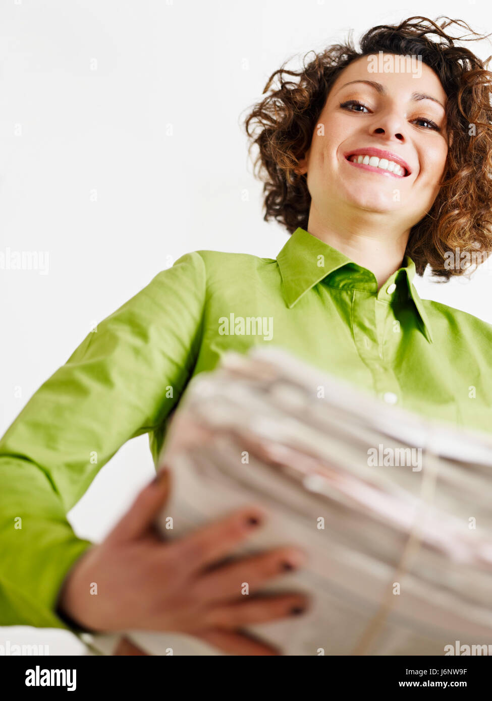 woman newspaper journal humans human beings people folk persons human ...