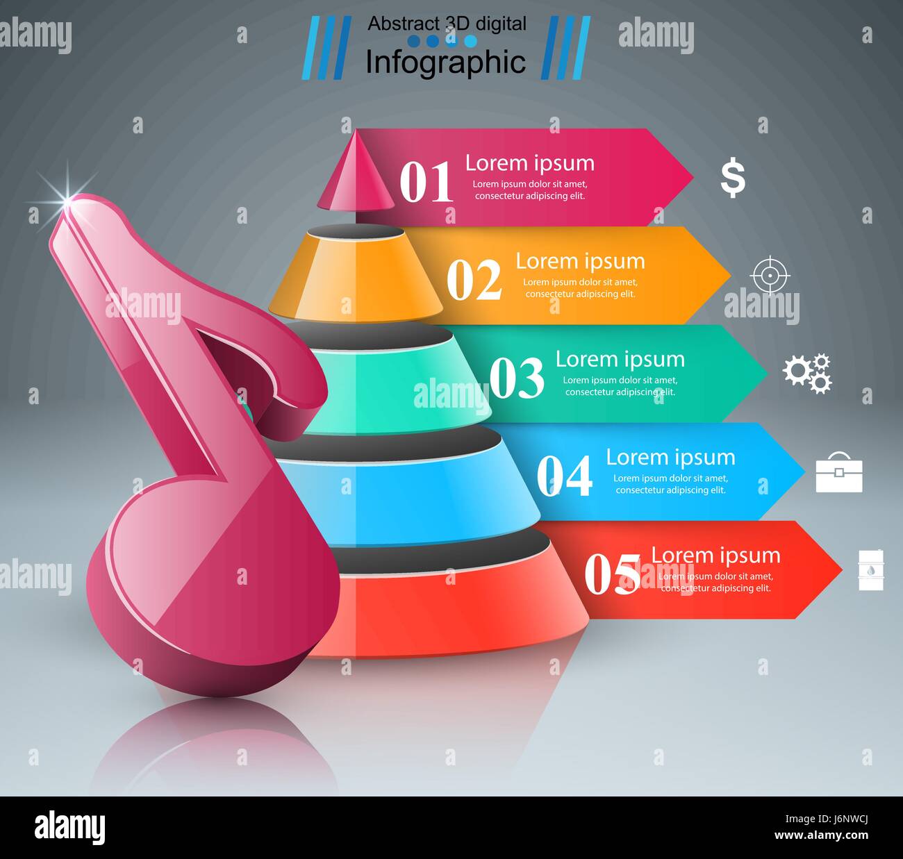 Music education Infographic. Note icon Stock Vector Image & Art - Alamy