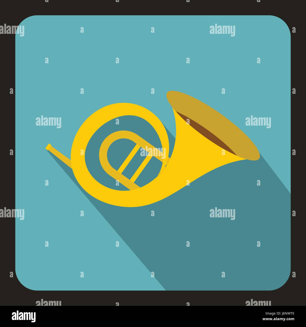 Long brass trumpet Stock Vector Images - Alamy
