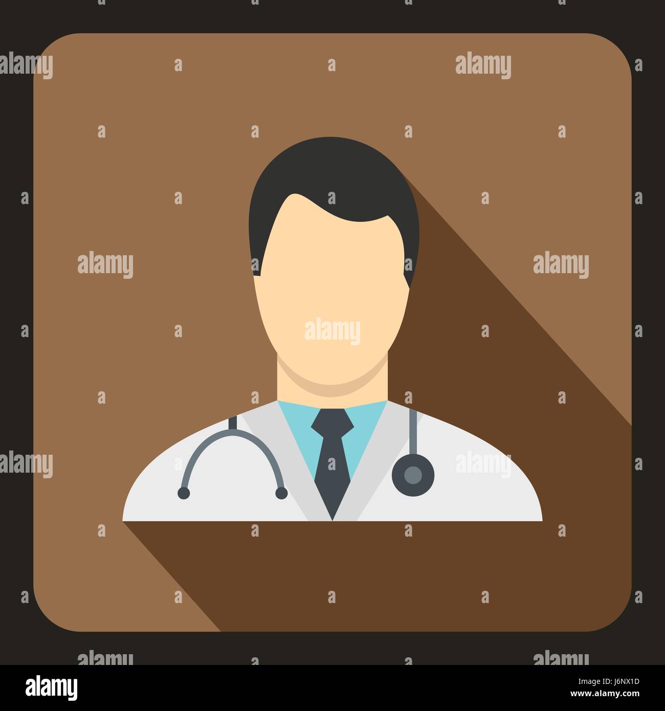 Doctor icon, flat style Stock Vector Image & Art - Alamy