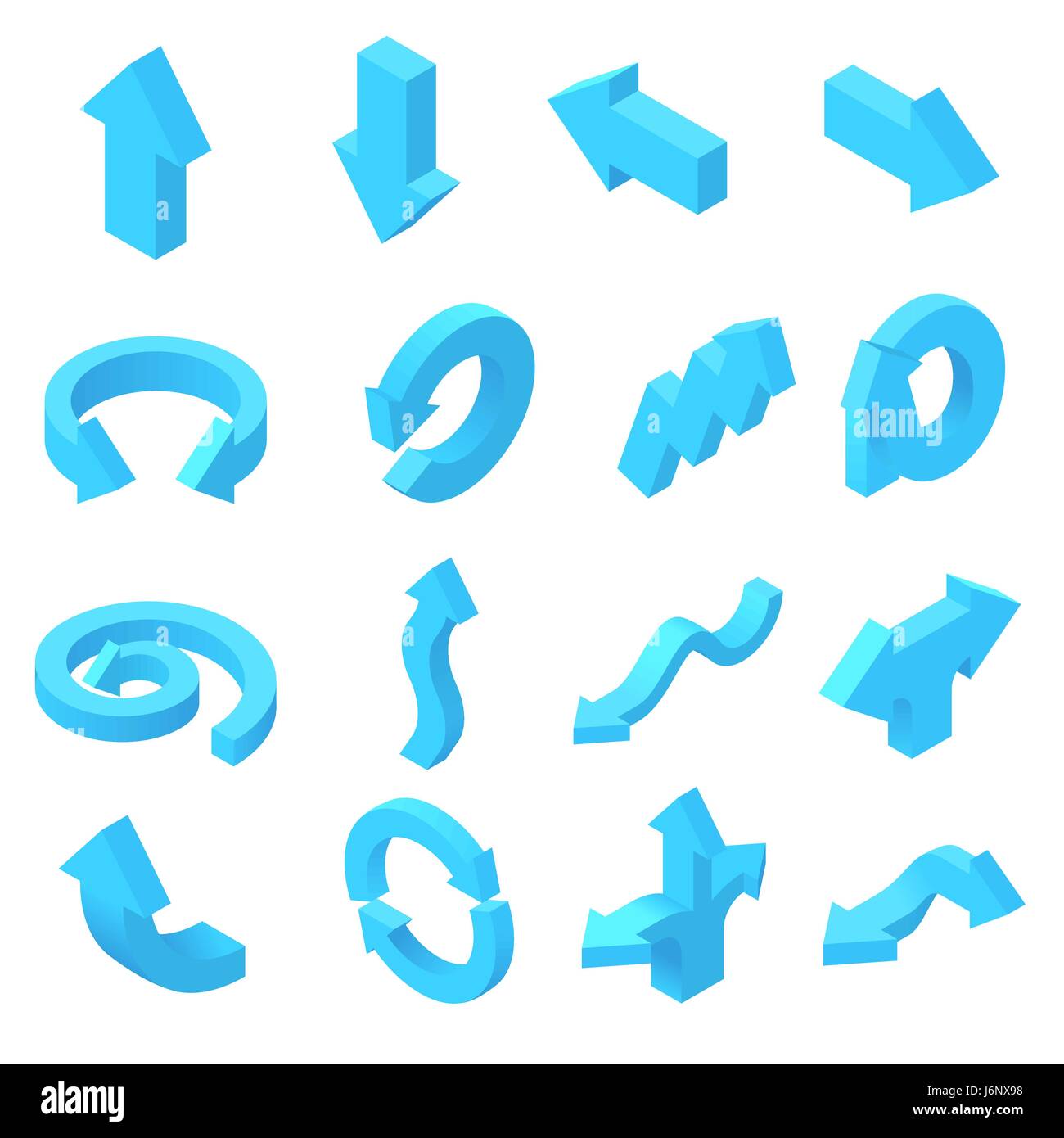 Arrows icons set in isometric 3d style Stock Vector Image & Art - Alamy
