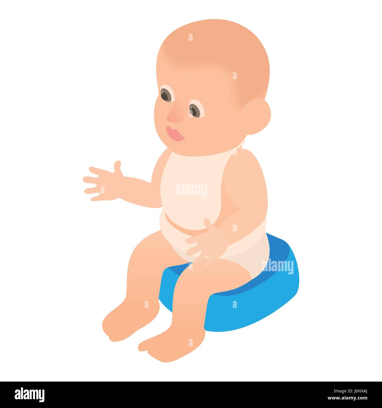 Boy sitting on the potty icon, cartoon style Stock Vector Image & Art ...