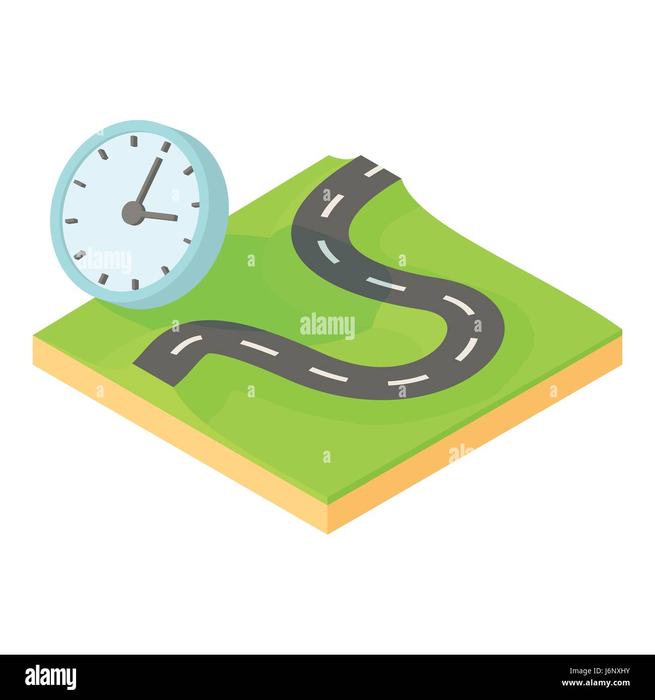 Time of route icon, cartoon style Stock Vector Image & Art - Alamy