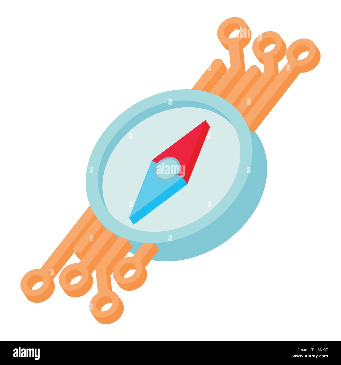 Compass icon, cartoon style Stock Vector Image & Art - Alamy