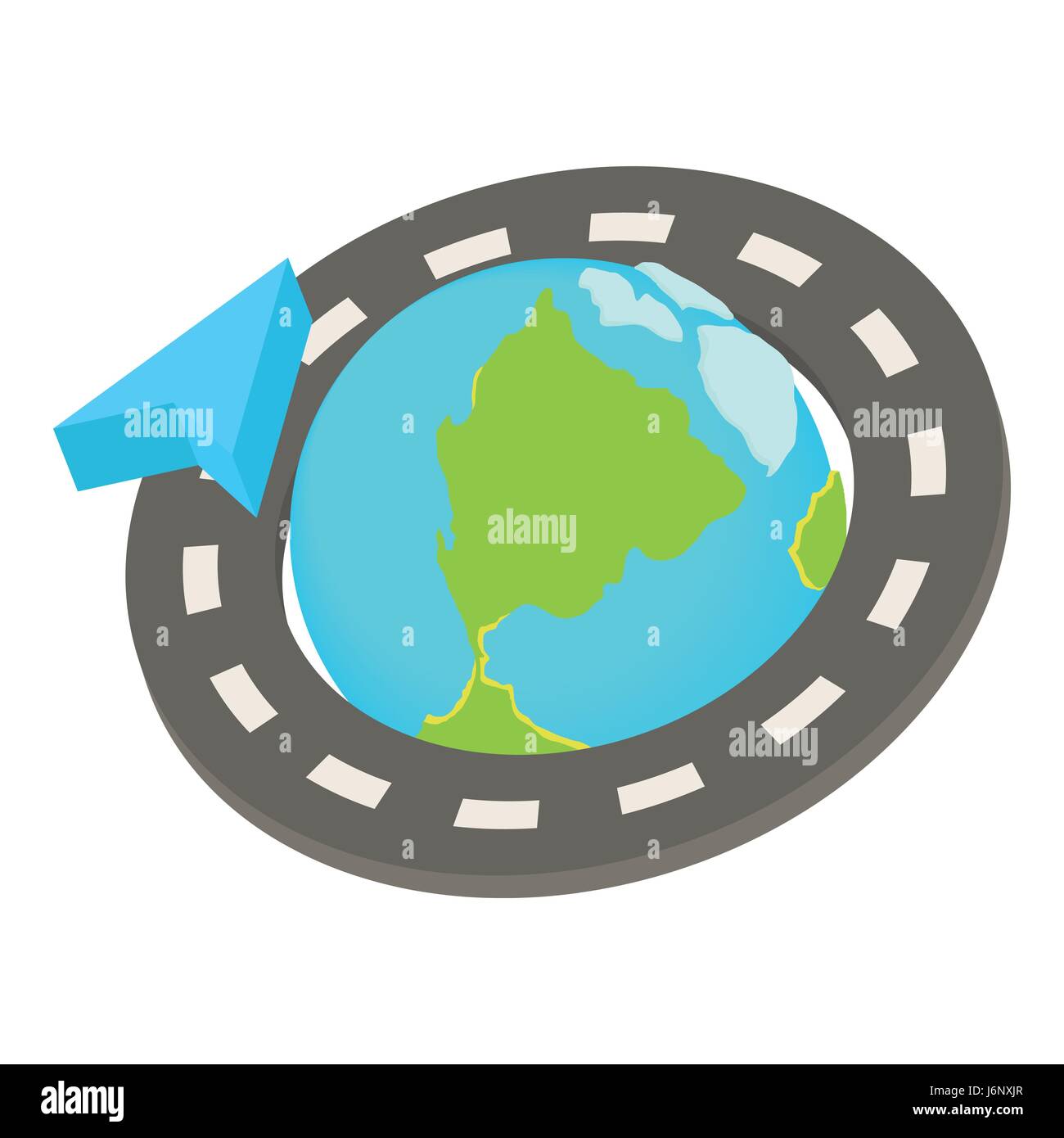 Round the world road trip icon, cartoon style Stock Vector Image & Art ...