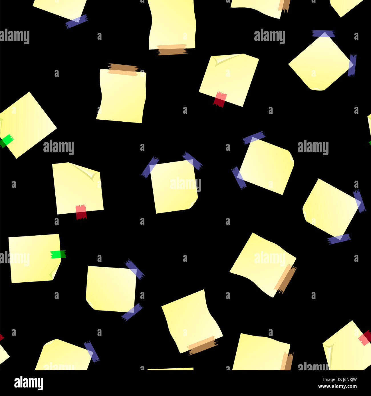 Yellow Note Paper Seamless Pattern Stock Photo - Alamy