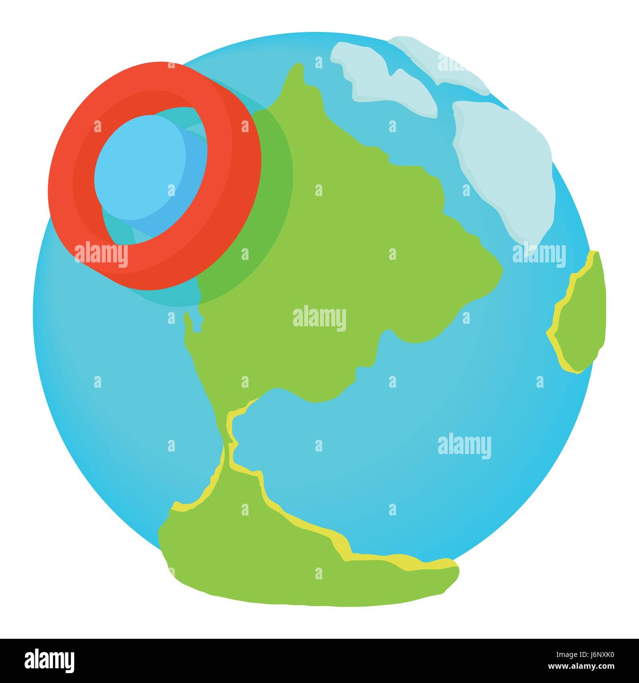 Mark on map of earth icon, cartoon style Stock Vector Image & Art - Alamy