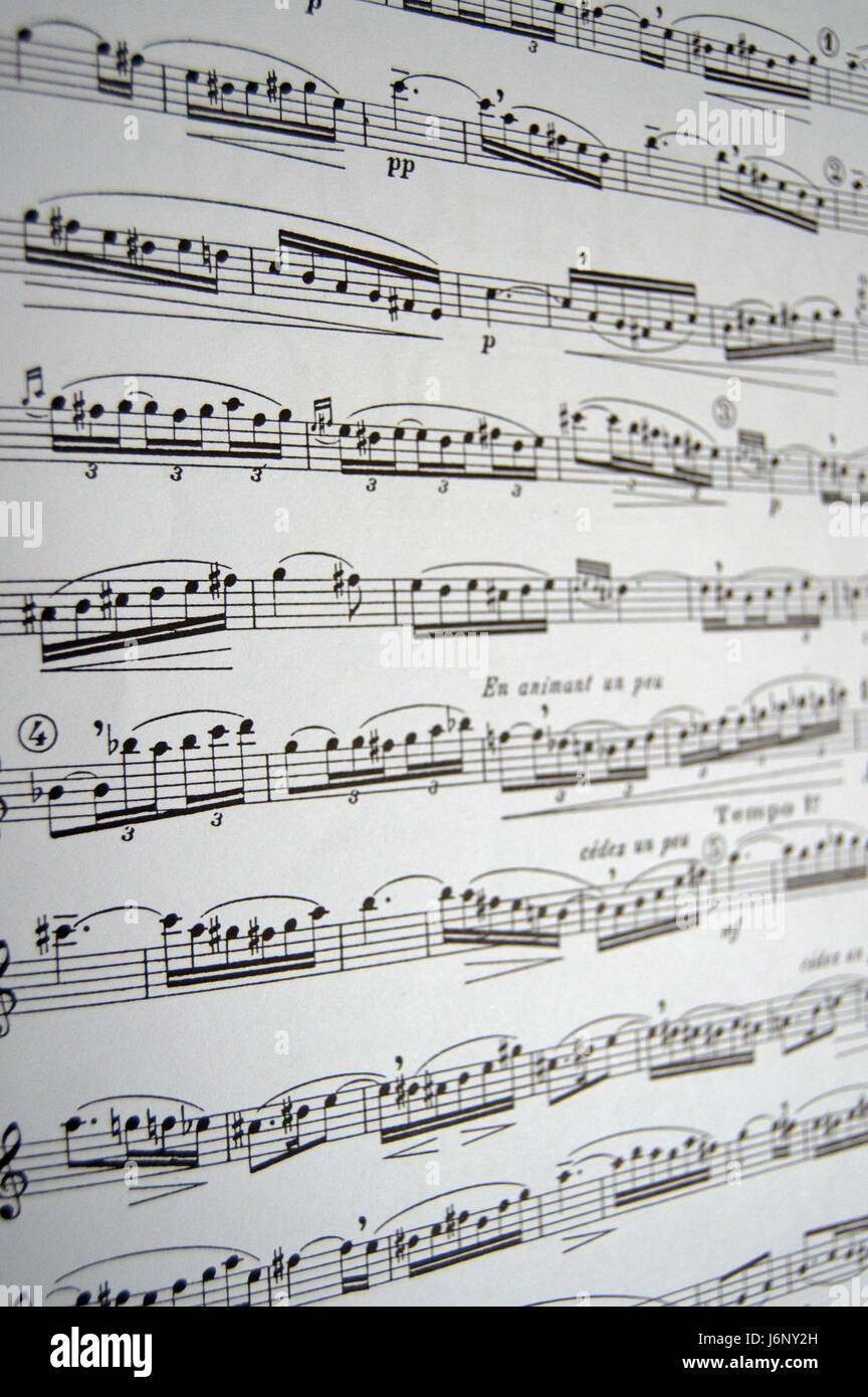 Printed sheet music Stock Photo - Alamy