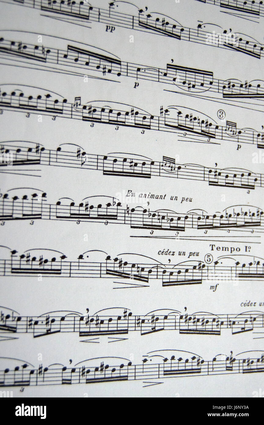 Printed sheet music Stock Photo - Alamy