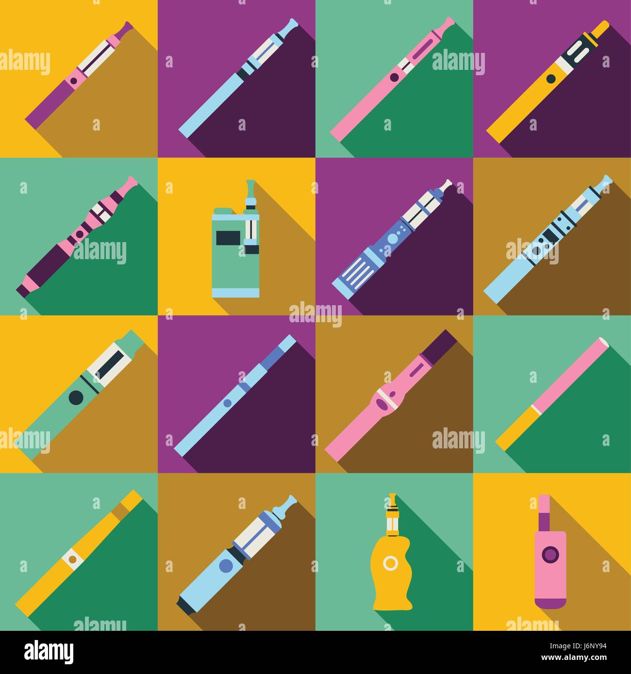 Vaping icons set, flat style Stock Vector Image & Art - Alamy