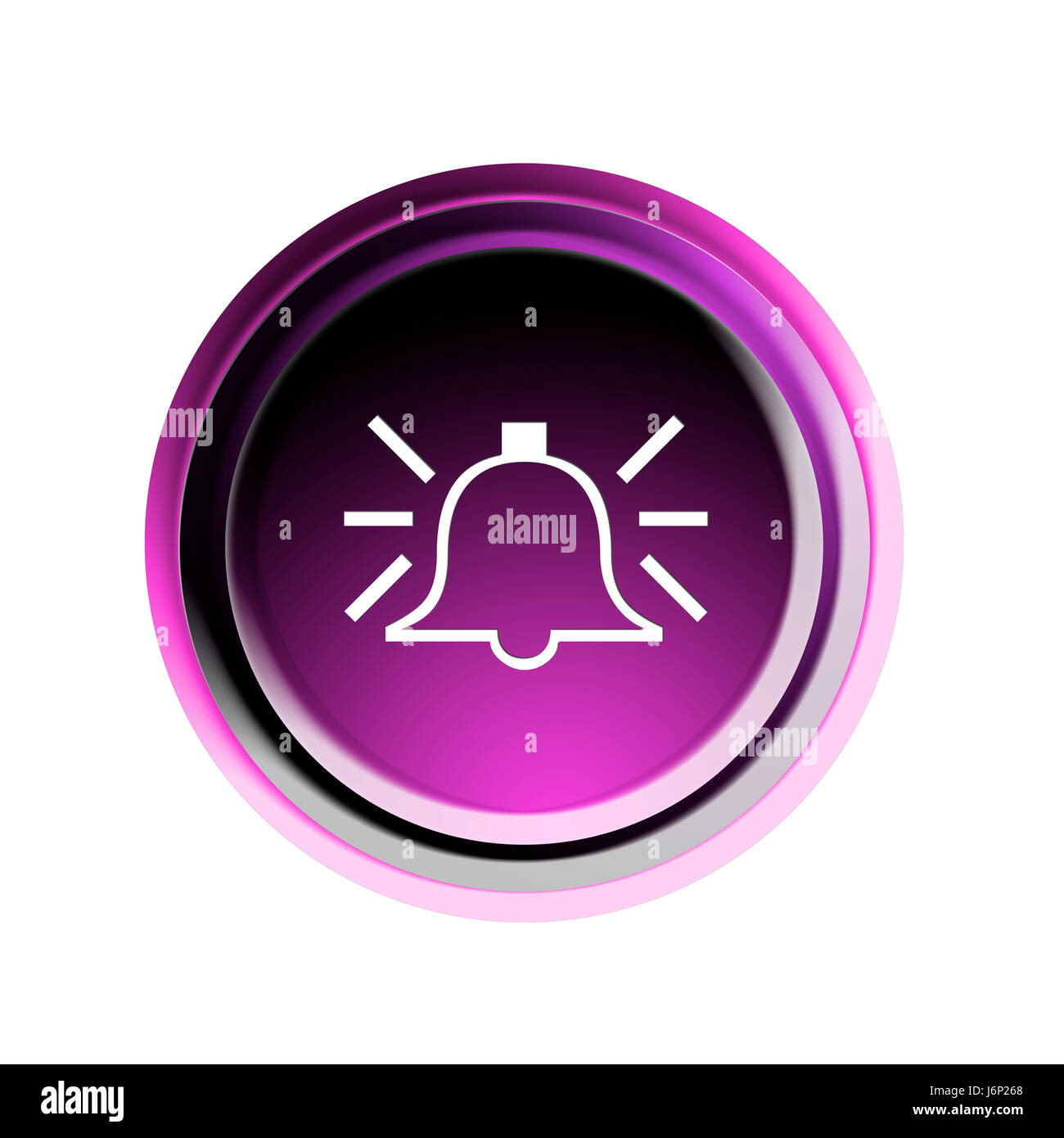 button with bell Stock Photo - Alamy