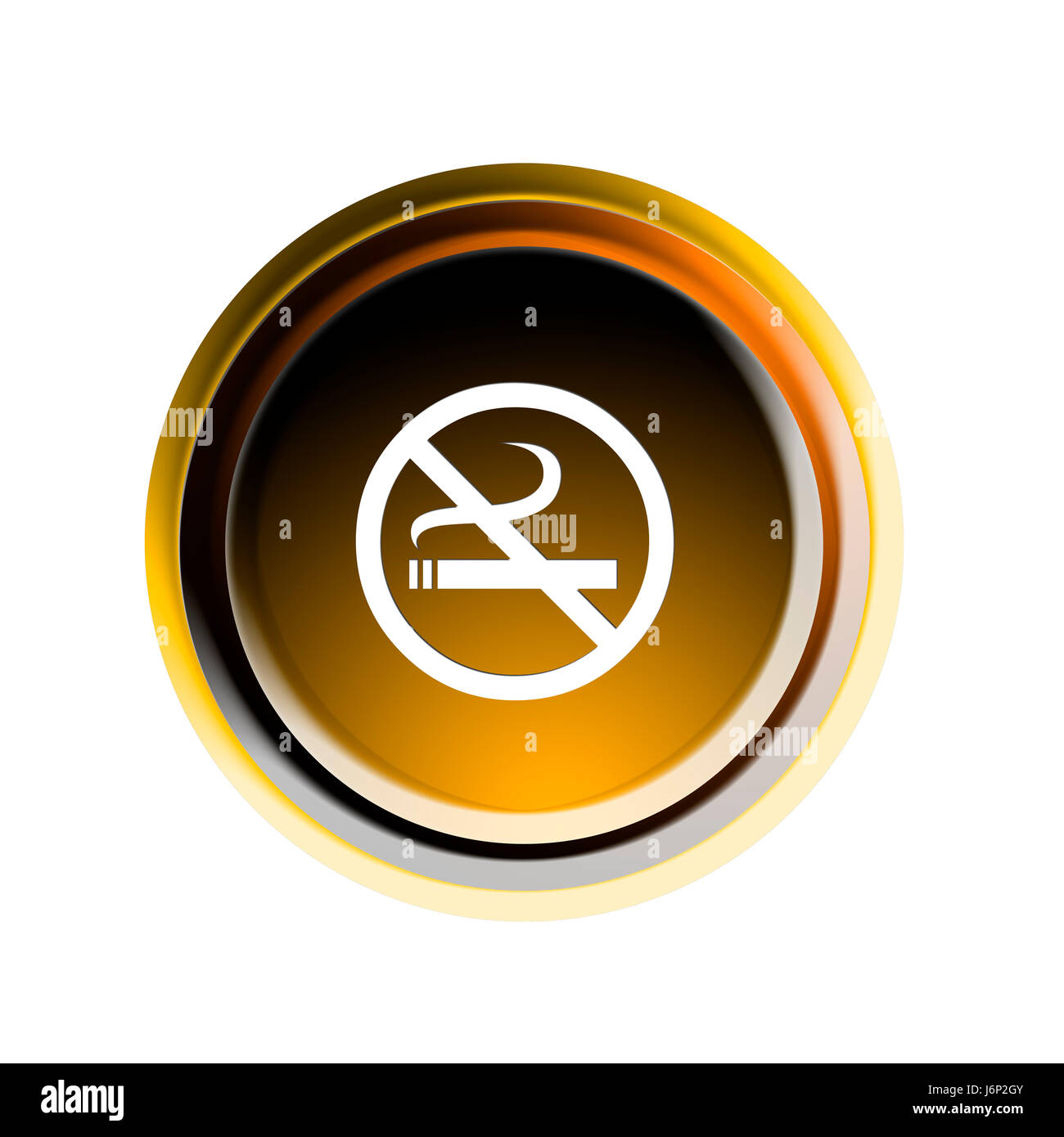 button with non smoking symbol Stock Photo - Alamy