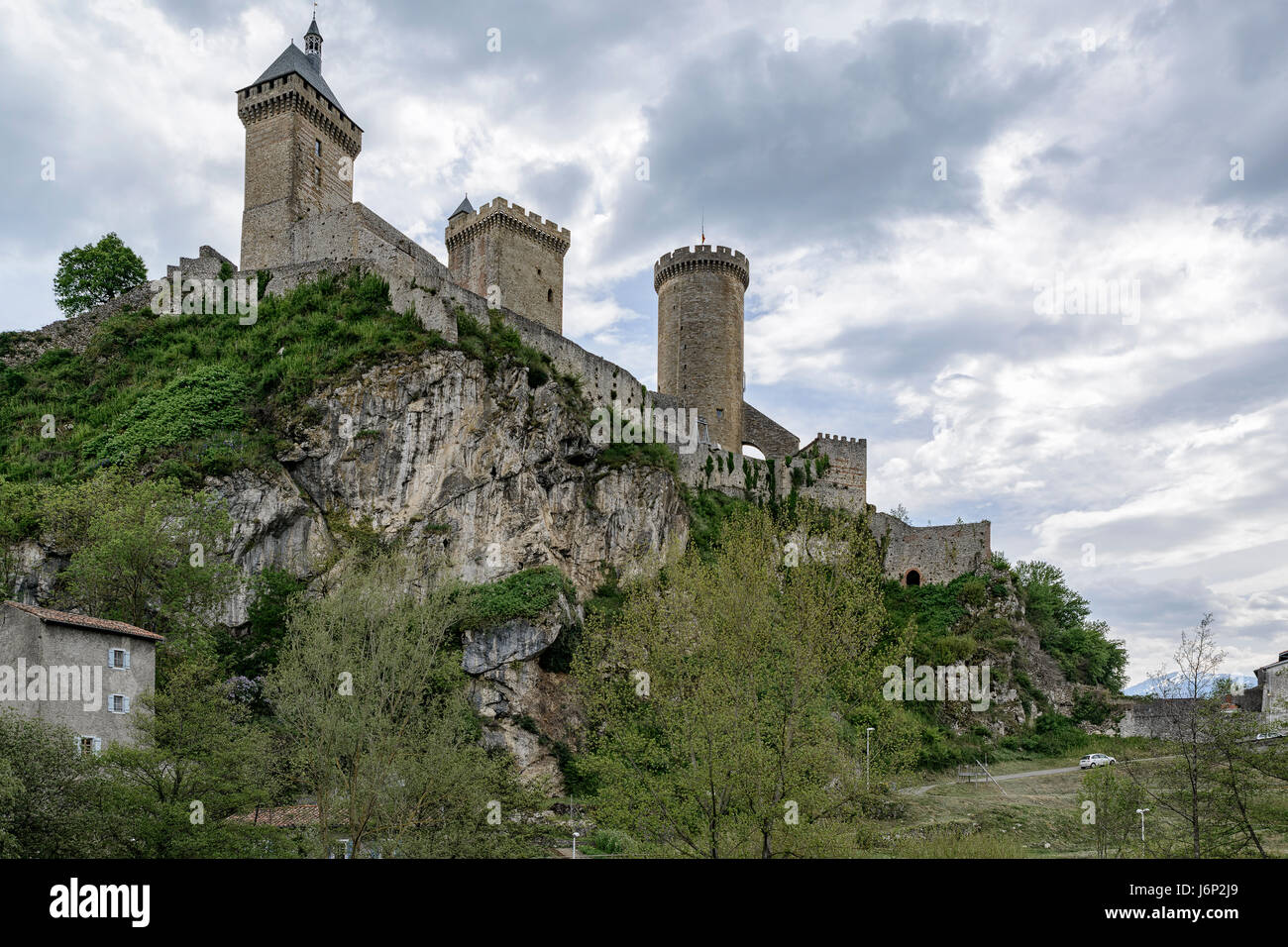 French castle, château of Foix, Ariège, France, Europe Stock Photo - Alamy