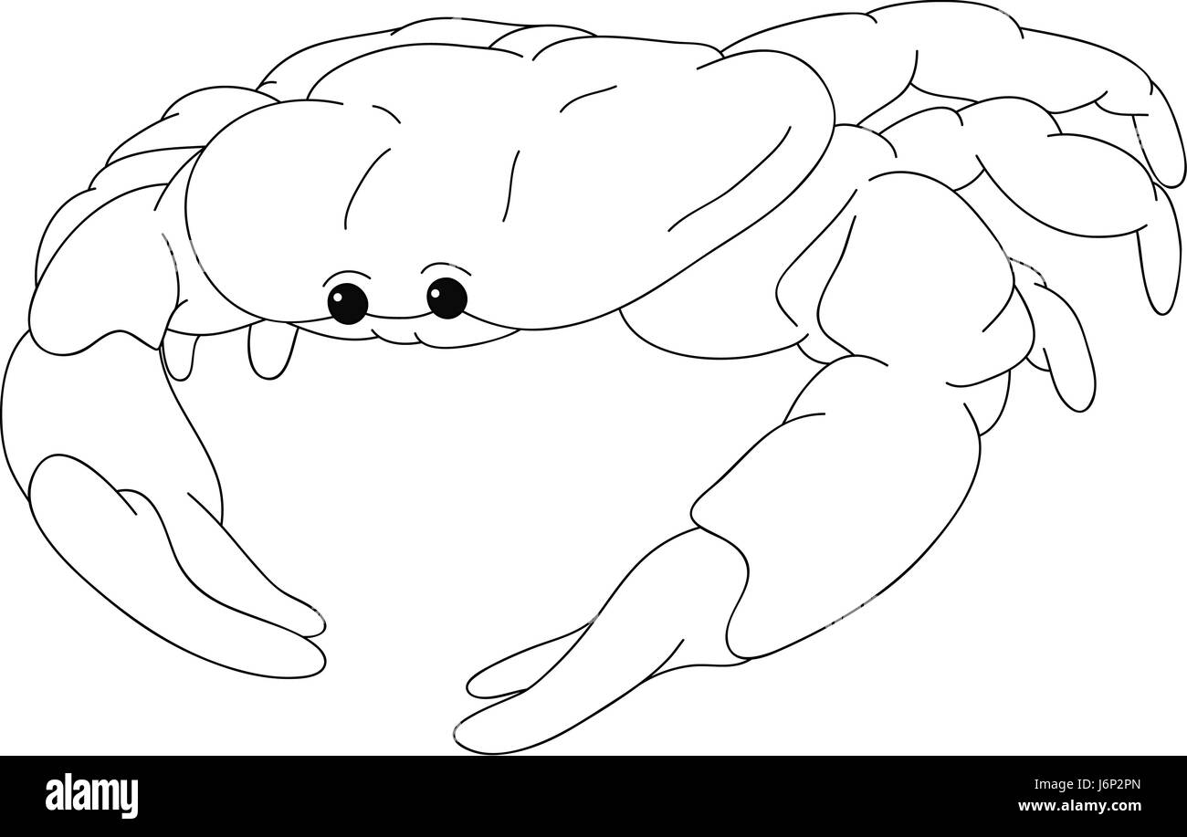 Crab Cartoon Black And White
