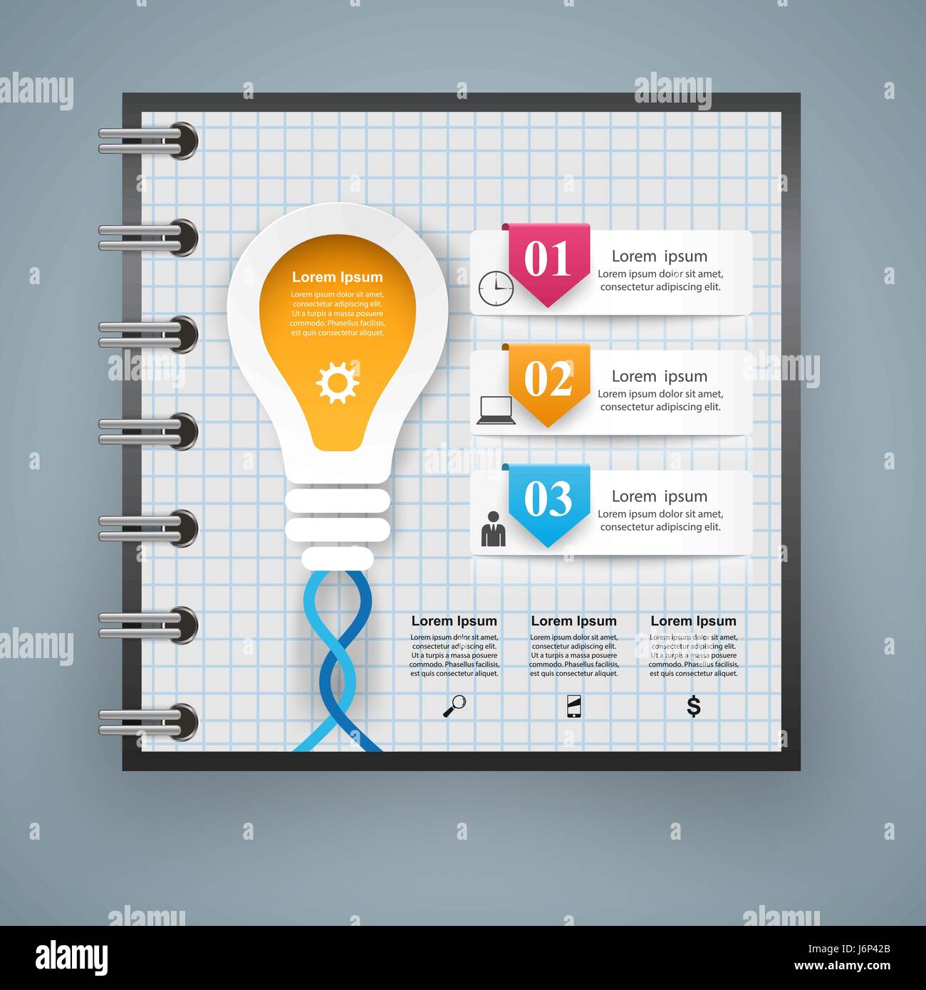 Notepad, notebok icon. Abstract infographic Stock Vector Image & Art ...