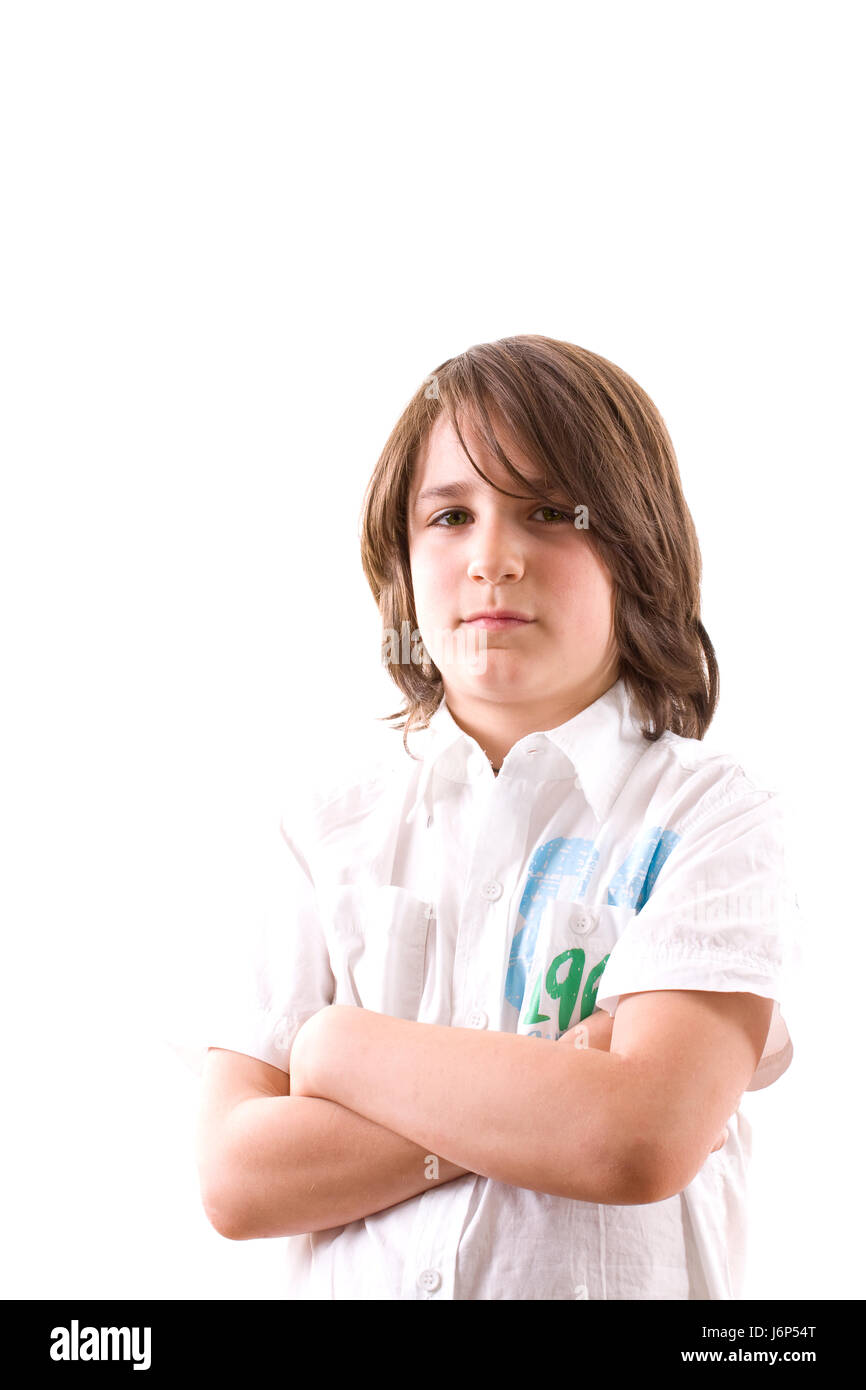 strong boy crossed arms Stock Photo - Alamy