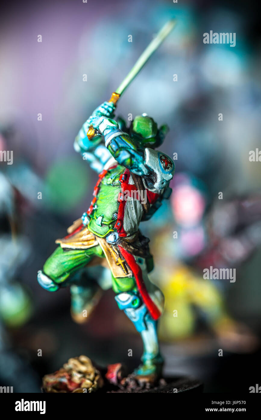 collectible little figures of medieval viking soldiers Stock Photo - Alamy