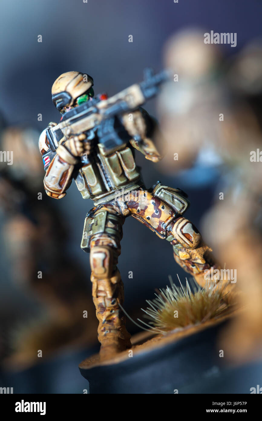 collectible little figures of medieval viking soldiers Stock Photo - Alamy