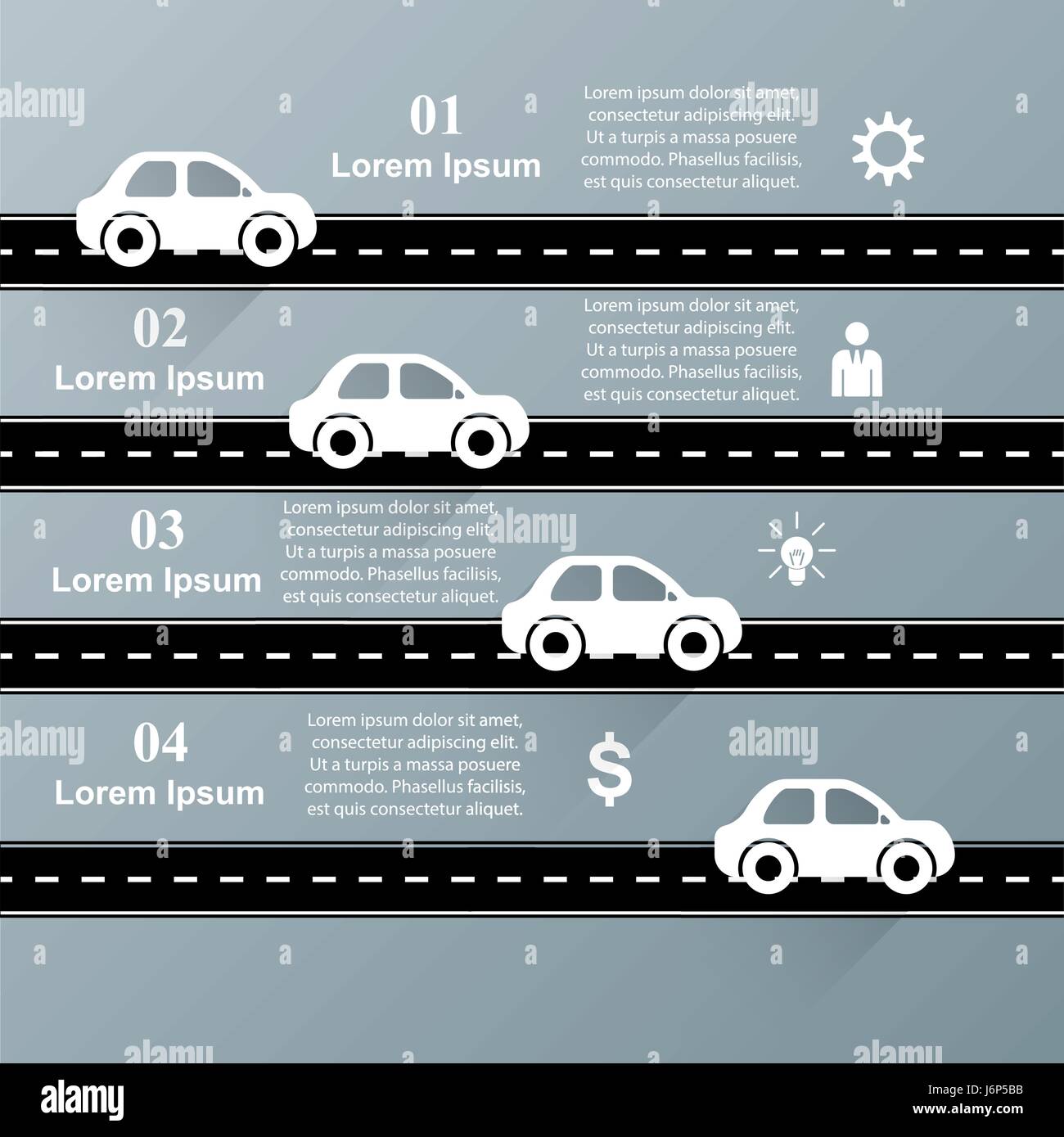 Road infographic design template and marketing icons Stock Vector Image ...