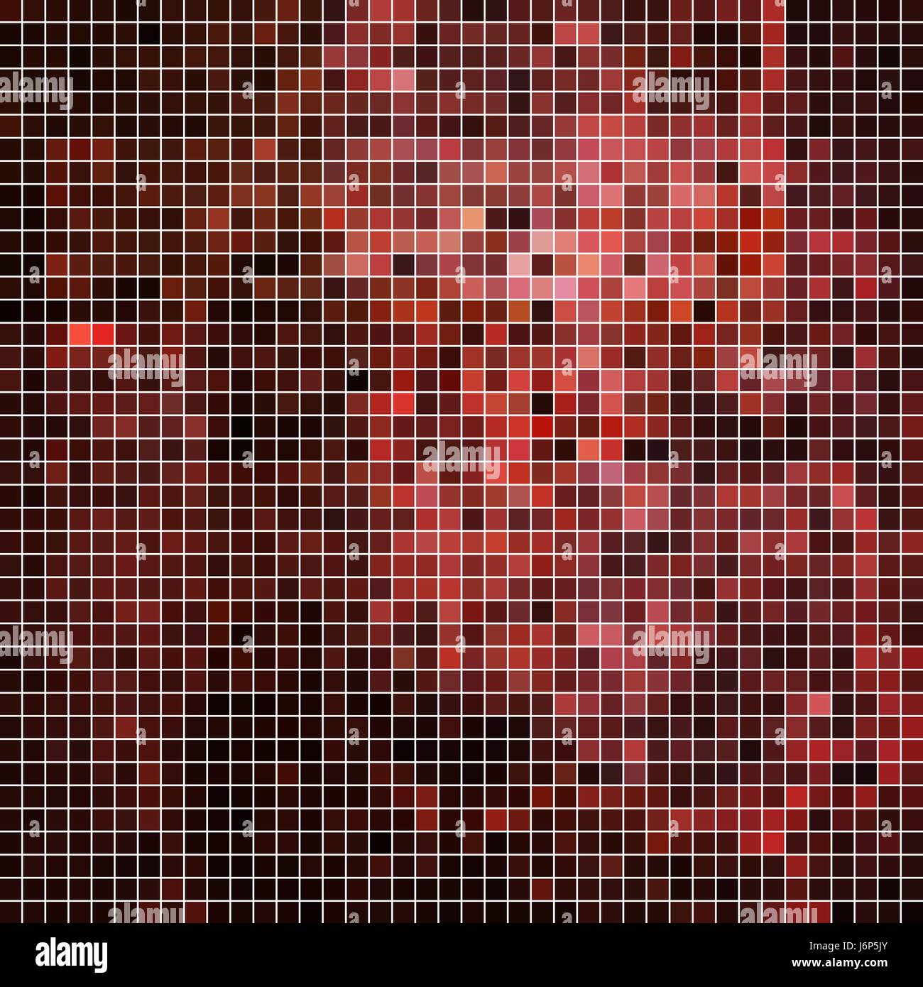 abstract vector square pixel mosaic background - red Stock Vector Image ...