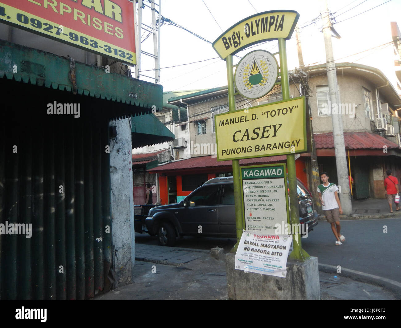 This entry details the location of J.P. Rizal Street in the Olympia ...