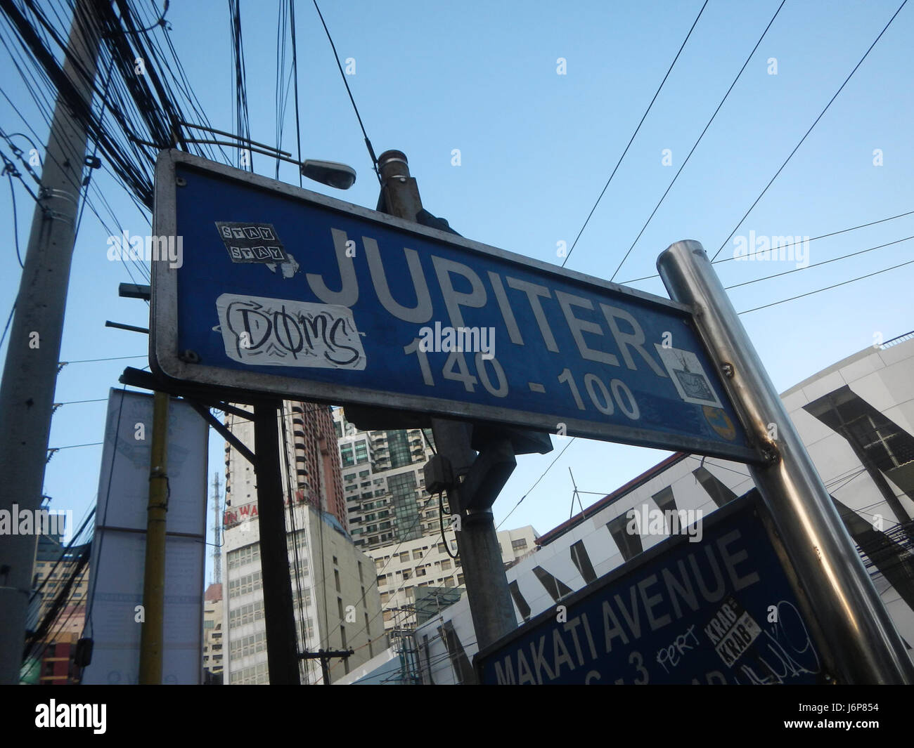 This photograph captures a section of Makati Avenue in the Bel-Air and ...