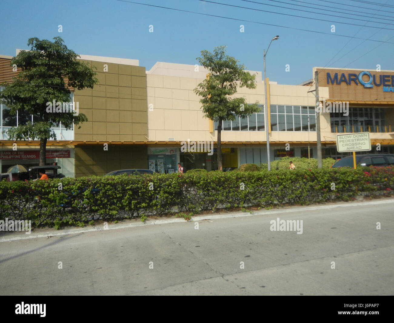 This image shows the Marquee Mall pedestrian footbridge in Angeles City ...
